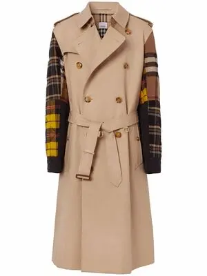 Burberry Patchwork-check Trench Coat