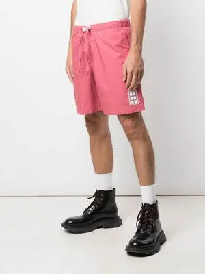 ROMEO HUNTE Crinkled Drawstring-waist Shorts - Pink