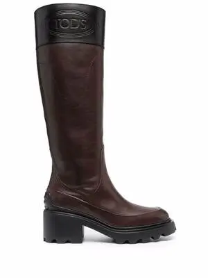 TOD'S Engraved Logo Knee-length Boots