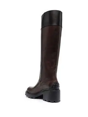 TOD'S Engraved Logo Knee-length Boots