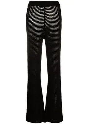 Nanushka Bazia Crochet-knit Trousers
