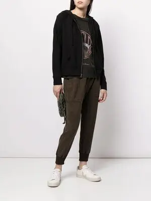 JAMES PERSE Zipped Drawstring Hoodie