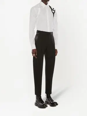Alexander McQueen Tailored Satin-panel Trousers