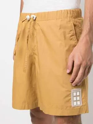 ROMEO HUNTE Crinkled Drawstring-waist Shorts - Yellow