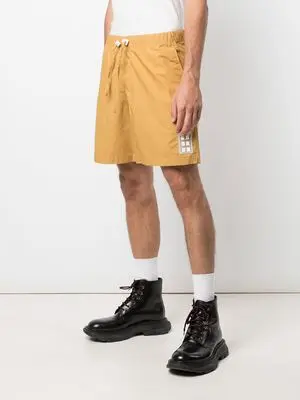 ROMEO HUNTE Crinkled Drawstring-waist Shorts - Yellow