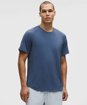 Lululemon License To Train Short-Sleeve Shirt Blue Twill