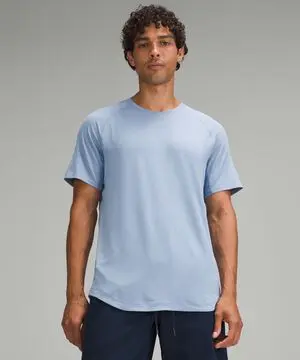 Lululemon License To Train Short-Sleeve Shirt Blue Willow