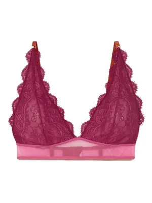 DORA LARSEN Kiran Lace And Stretch-tulle Soft-cup Triangle Bra