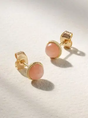 OLE LYNGGAARD COPENHAGEN Lotus 18-karat Moonstone Stud Earrings - Gold