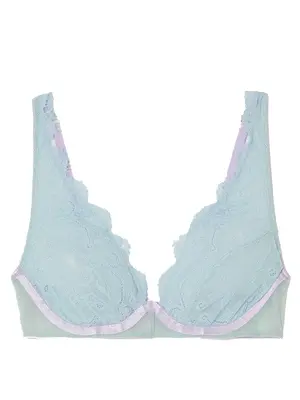 DORA LARSEN Lauren Satin-trimmed Lace And Stretch-tulle Underwired Bra