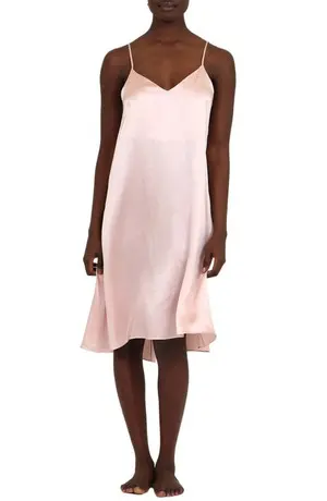 PAPINELLE Pure Silk Slip Nightgown - Papinelle Pink