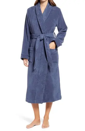Nordstrom Hydro Cotton Terry Robe Blue Vintage