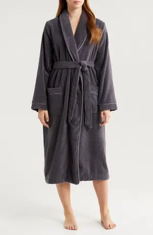 Nordstrom Hydro Cotton Terry Robe Grey Stonehenge