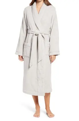 Nordstrom Hydro Cotton Terry Robe Grey Vapor