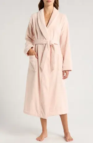 Nordstrom Hydro Cotton Terry Robe Pink Peony Bud