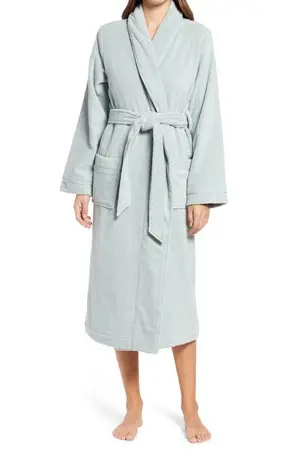 Nordstrom Hydro Cotton Terry Robe Teal Mist