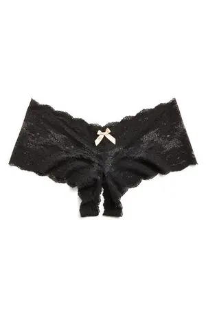 Hanky Panky Open Gusset Panties - Black