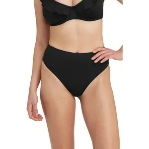 SEA LEVEL Retro High Waisted Bikini Bottom - Black