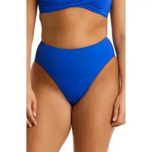 SEA LEVEL Retro High Waisted Bikini Bottom - Cobalt