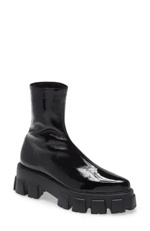Prada Monolith Lug Sole Pointed Toe Boot