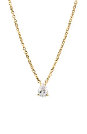 Nadri Pear Cubic Zirconia Pendant Necklace - Gold