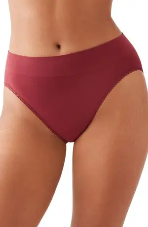 Wacoal Feeling Flexible High Cut Briefs Cordovan