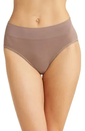 Wacoal Feeling Flexible High Cut Briefs Deep Taupe