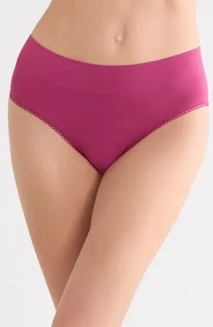 Wacoal Feeling Flexible High Cut Briefs - Raspberry Coulis