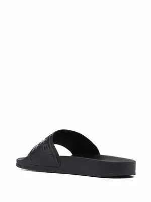 Off-White Embossed Logo Pool Slides