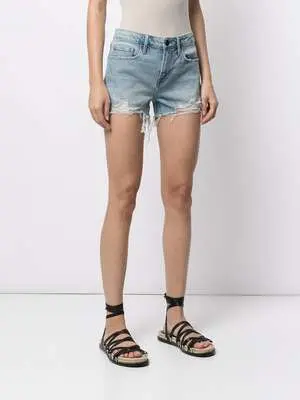 FRAME Distressed Denim Shorts