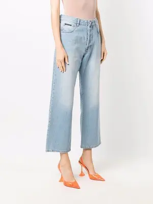 Philipp Plein Cropped Denim Jeans