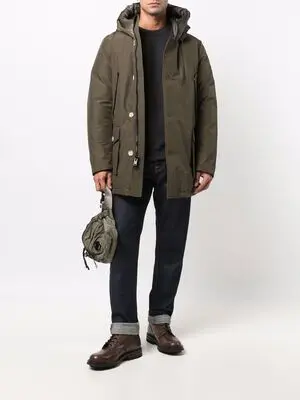 Woolrich Hooded Padded Coat - Green