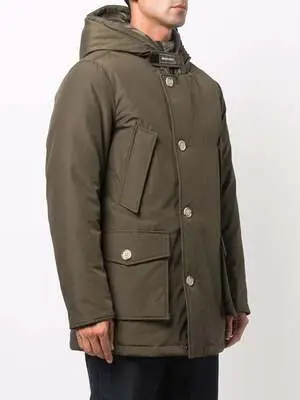 Woolrich Hooded Padded Coat - Green