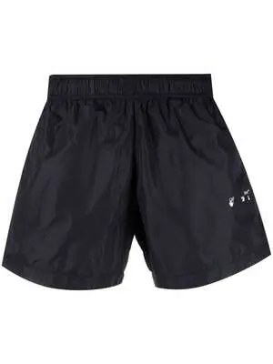 Off-White Diagonal Stripe Swimming Shorts