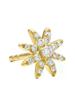 David Yurman 18kt Yellow Petite Starburst Diamond Stud Earrings - Gold