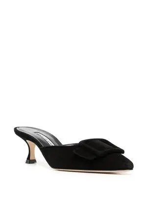 Manolo Blahnik Maysale 50mm Mules - Black