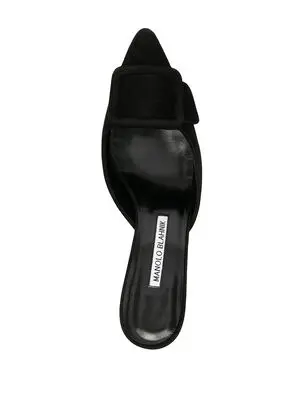 Manolo Blahnik Maysale 50mm Mules - Black