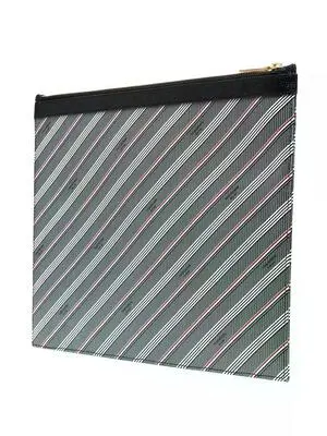 Thom Browne Striped Logo-print Pouch