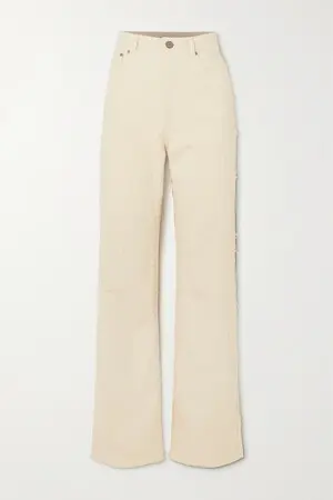 Acne Studios Distressed High-rise Straight-leg Jeans