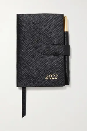 Smythson The Wafer 2022 Textured-leather Diary - Black