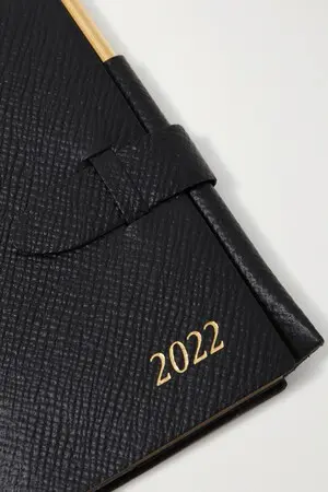 Smythson The Wafer 2022 Textured-leather Diary - Black