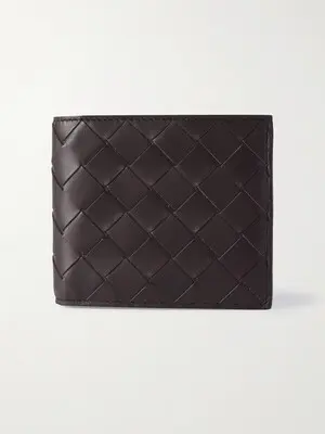 Bottega Veneta Intrecciato Leather Billfold Wallet - Brown