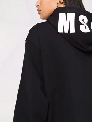MSGM Logo-trimmed Hoodie - Black