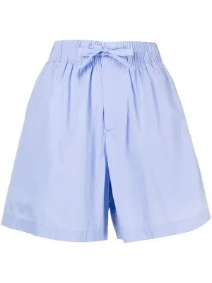 TEKLA Wide-leg Pyjama Shorts - Black