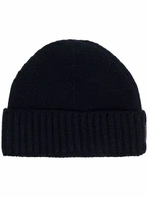 MOORER Cashmere Knitted Beanie - Blue