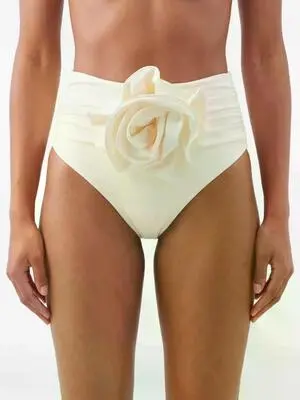Magda Butrym Floral-appliqué Bikini Bottom - Neutrals