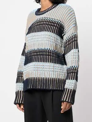 3.1 Phillip Lim Striped-knit Two-tone Jumper