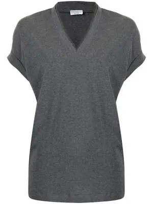 Brunello Cucinelli Cap-sleeve Knitted Top