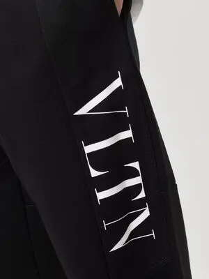 Valentino Garavani Vltn-print Track Pants - Black