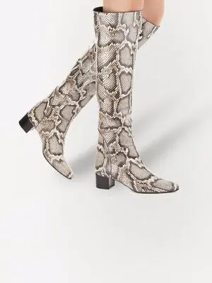 GIUSEPPE ZANOTTI Doreen Snakeskin-effect Boots